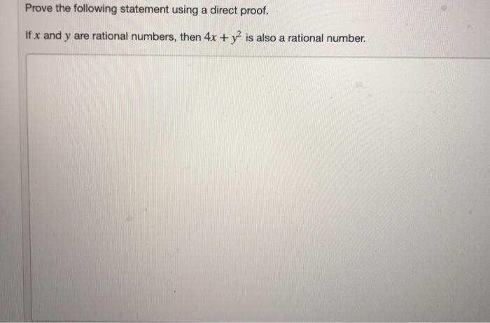 Solved Prove the following statement using a direct proof. | Chegg.com