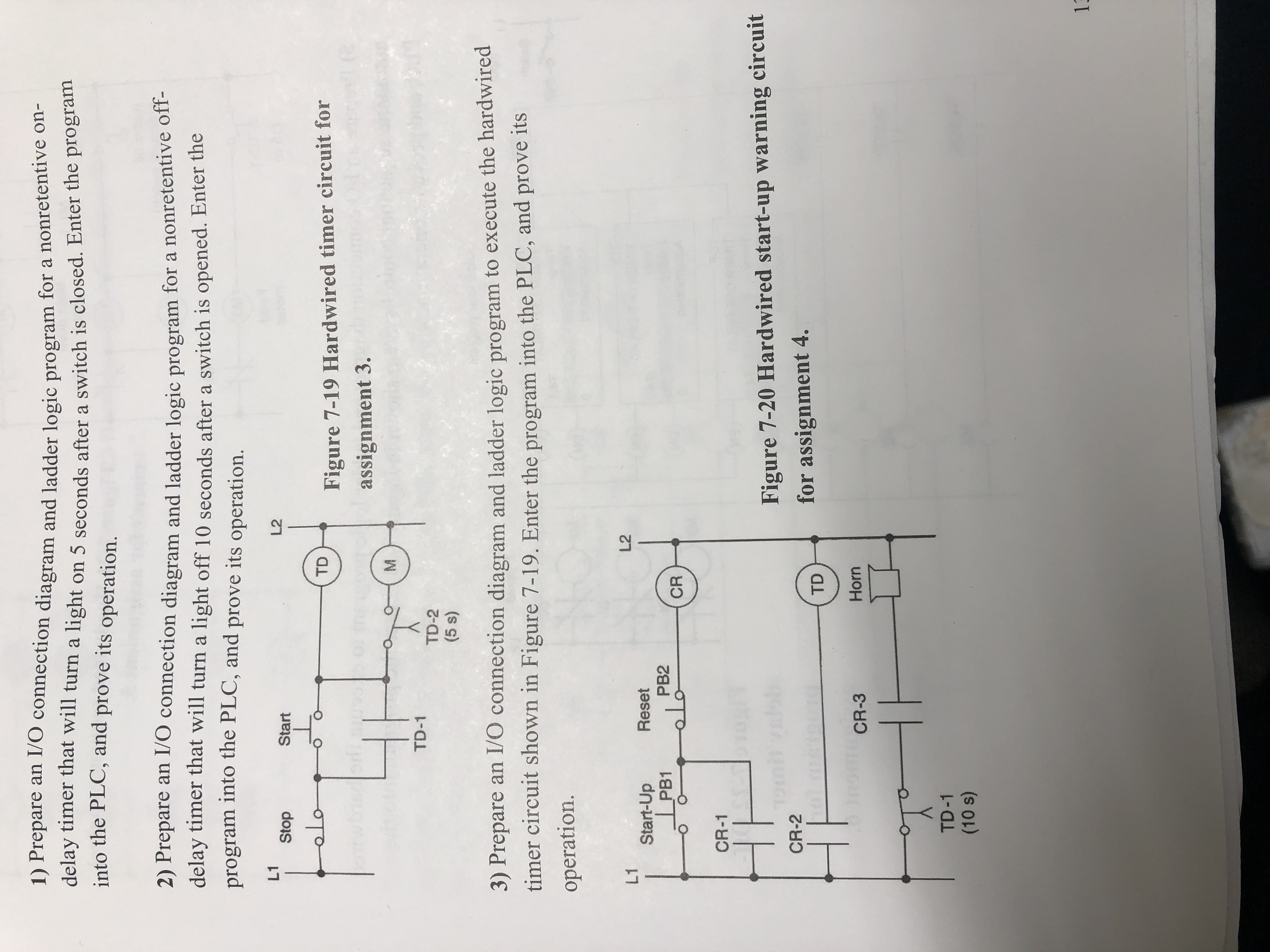 Solved for assignment 4: Prepare an I/O connection diagram | Chegg.com