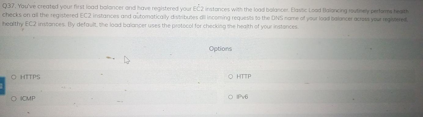 Solved Q37. ﻿You've created your first load balancer and | Chegg.com