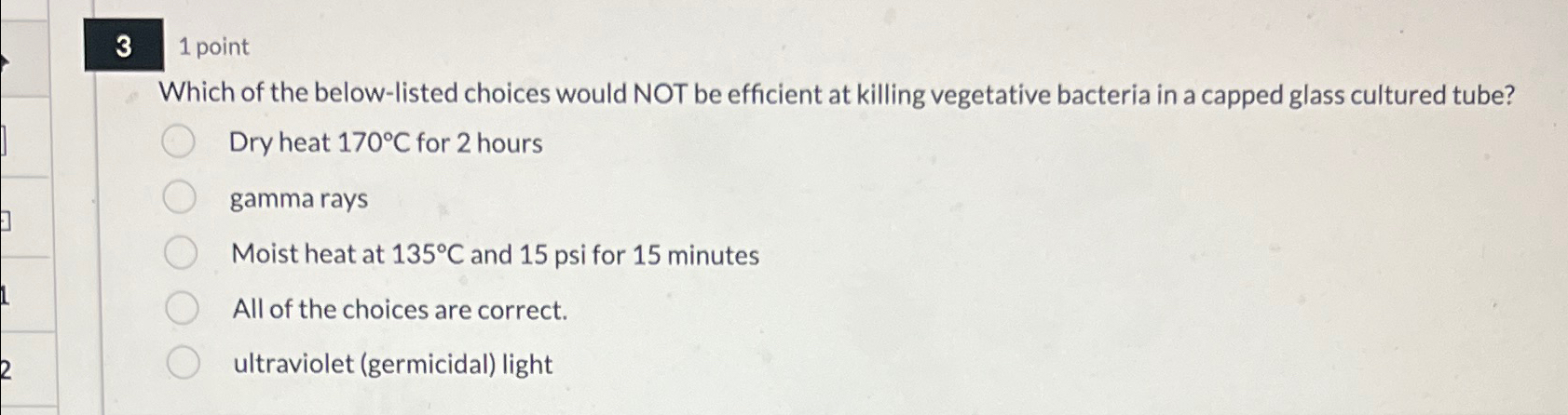 Solved 31 ﻿pointWhich of the below-listed choices would NOT | Chegg.com