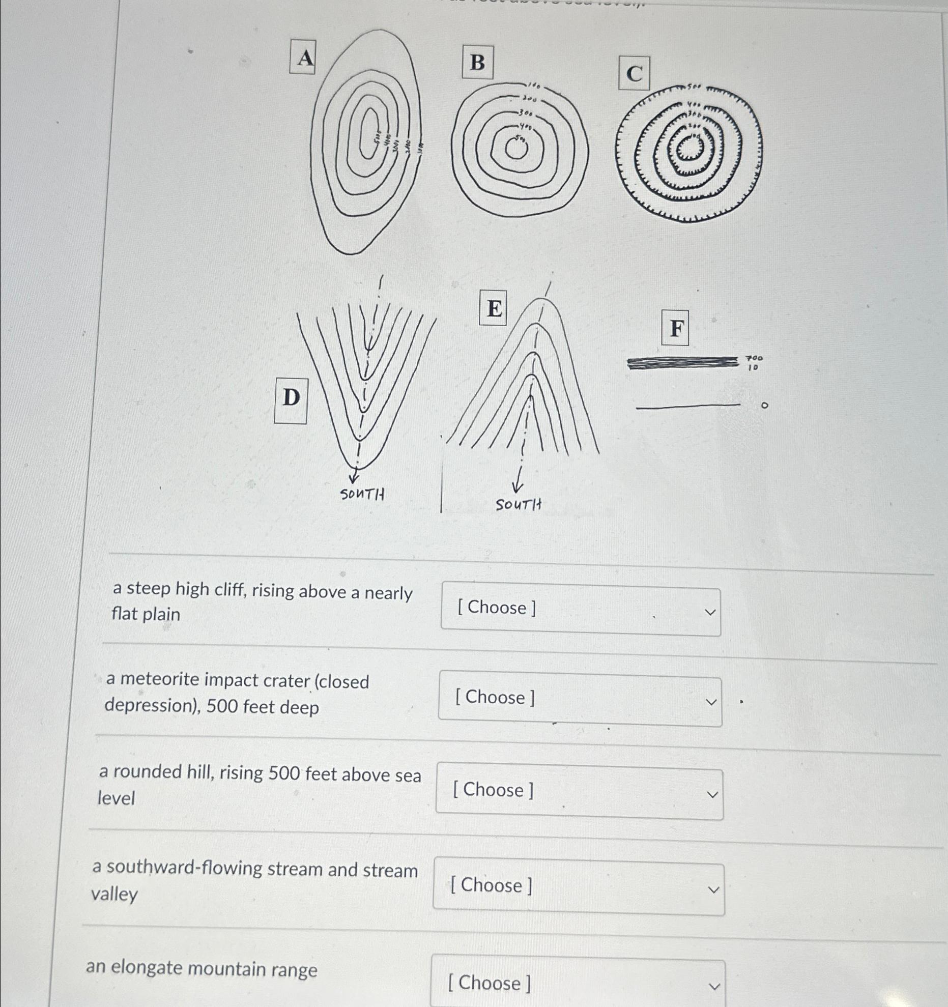 Solved ACDa steep high cliff, rising above a nearly flat | Chegg.com