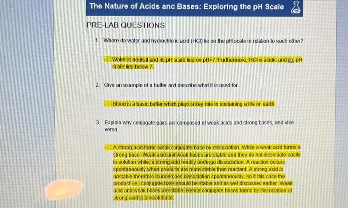 EXPERIMENT 1: PREPARING A BUFFER Data Sheet Table 2: | Chegg.com