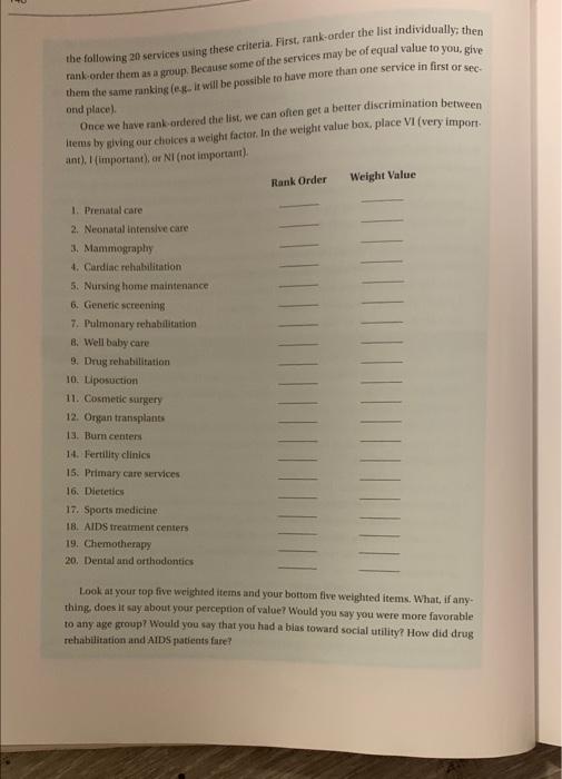 REVIEW EXERCISES A. Our society has chosen several | Chegg.com