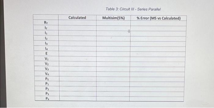Solved Given the circuit shown in Figure 3, complete Table 3 | Chegg.com