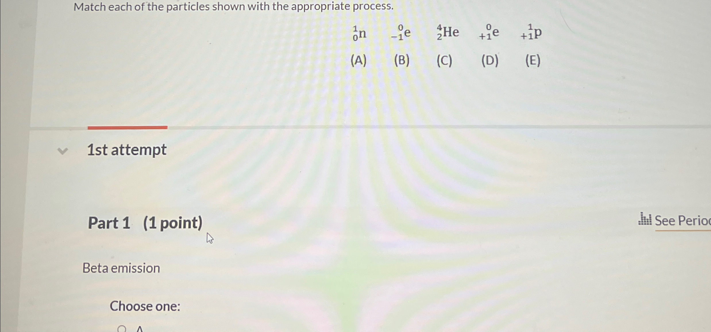 Match each of the particles shown with the | Chegg.com
