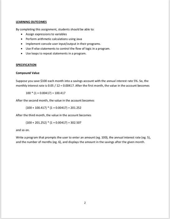 Solved LEARNING OUTCOMES By completing this assignment, | Chegg.com