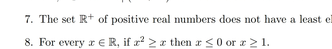 Solved The set R+of positive real numbers does not have a | Chegg.com