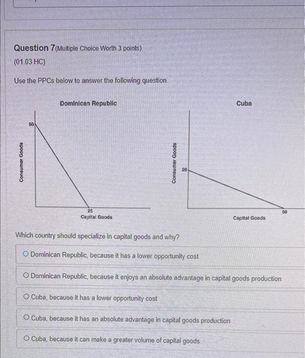 Solved Question 7 (Multiple Choice Worth 3 points) (01.03HC) | Chegg.com