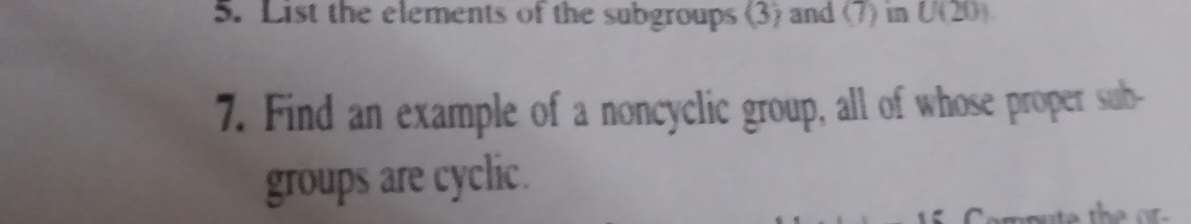 Solved Find an example of a noneyclic group, all of whose | Chegg.com