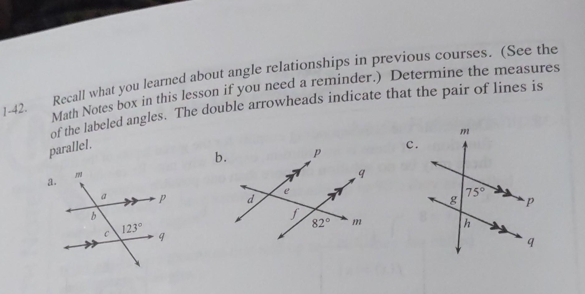 Solved of the labeled angles. The double arrowheads indicate | Chegg.com