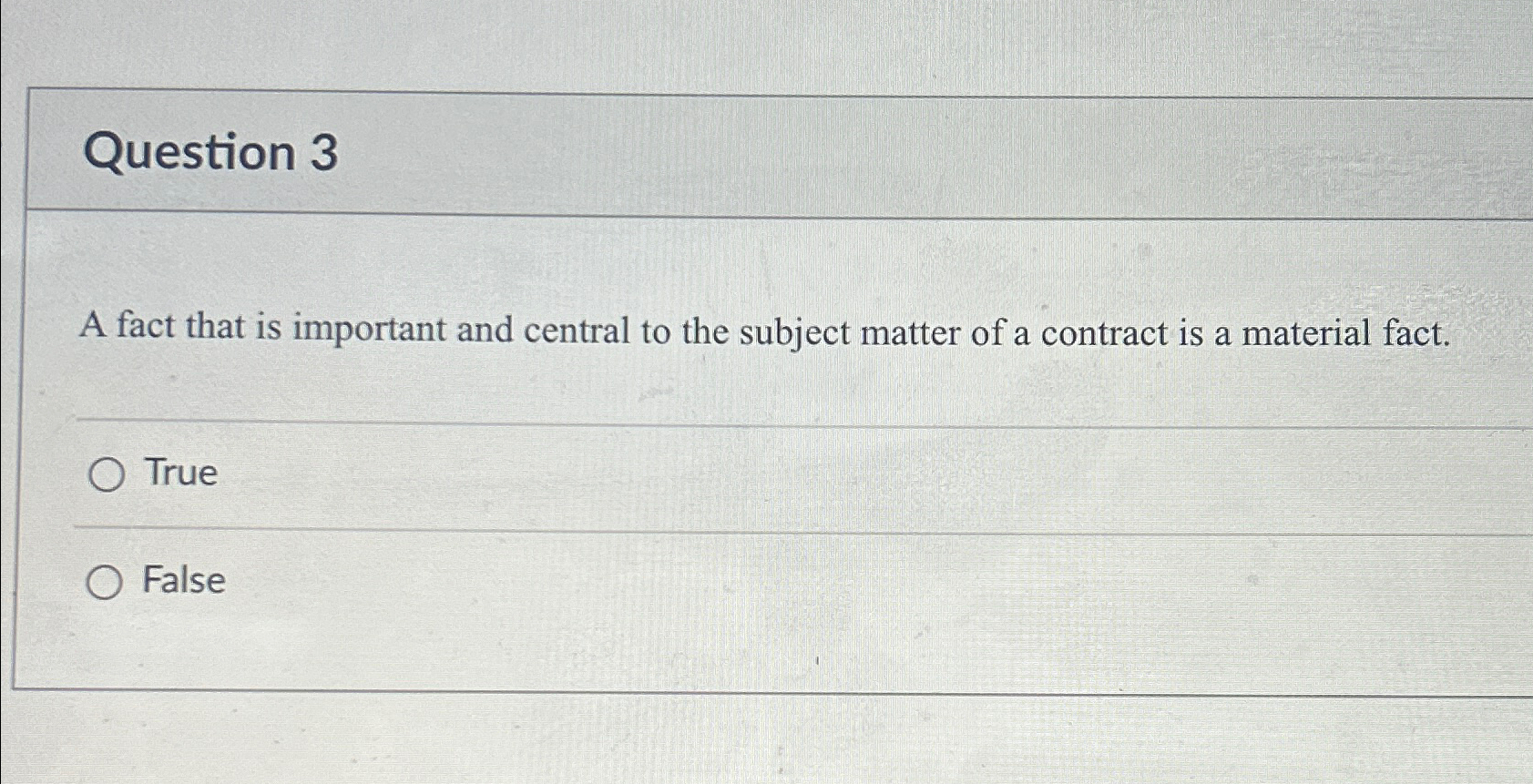 Solved Question 3A fact that is important and central to the | Chegg.com