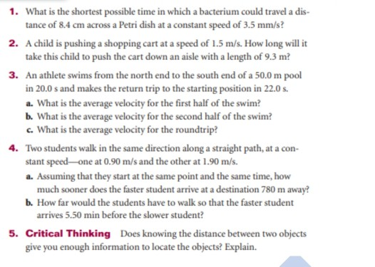 Solved 1. What is the shortest possible time in which a | Chegg.com