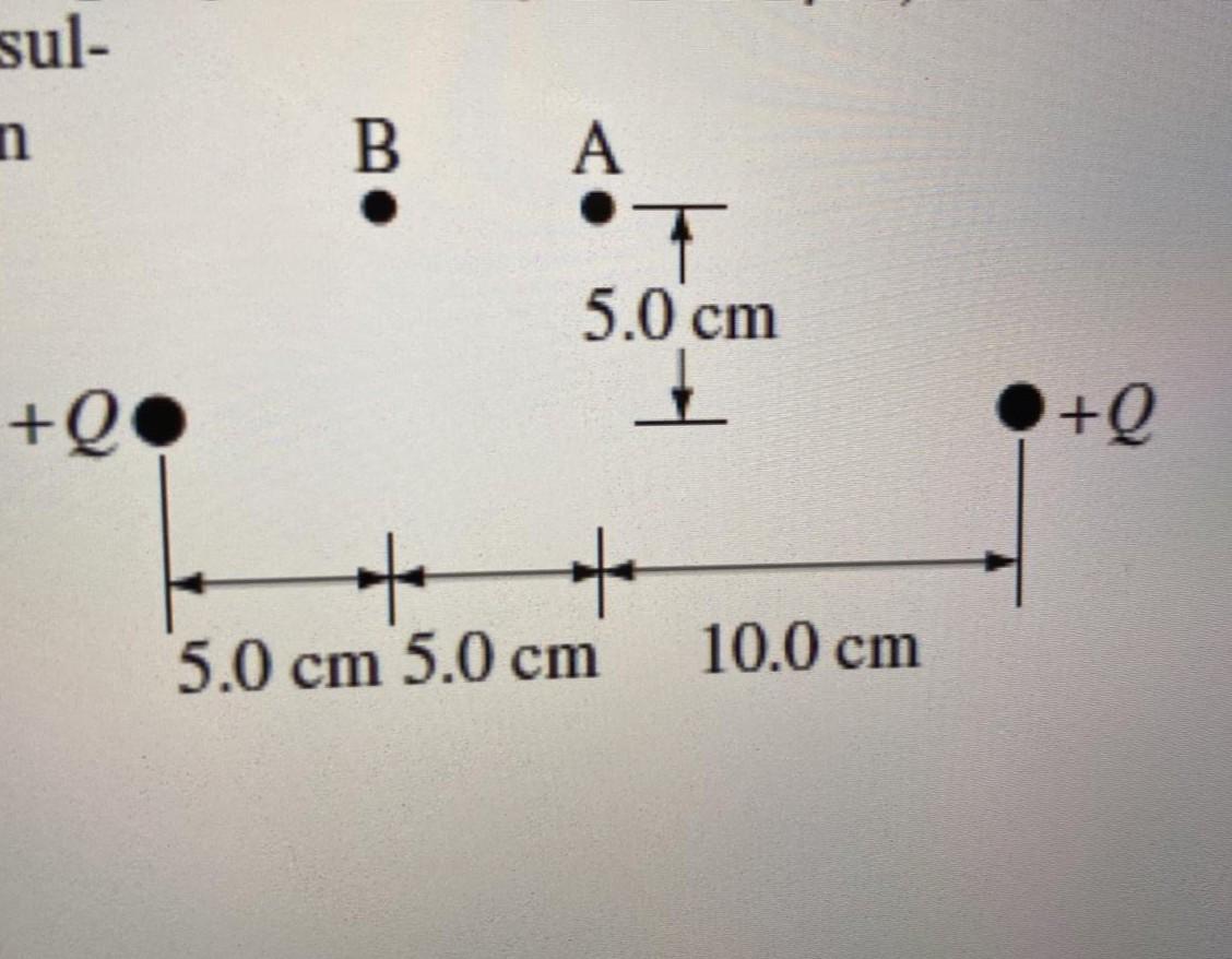 Solved 5. Two point charges have a charge of 5.7µC, as shown | Chegg.com