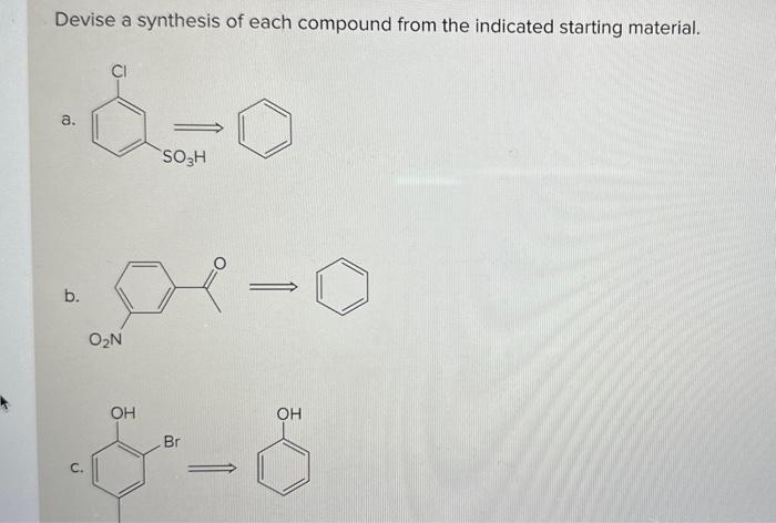 Solved Devise a synthesis of each compound from the | Chegg.com