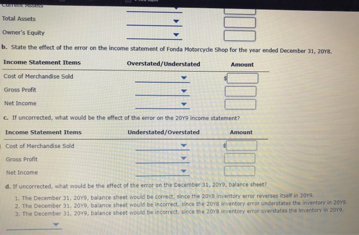 Solved eBook Calculator Print item Effect of Errors in | Chegg.com