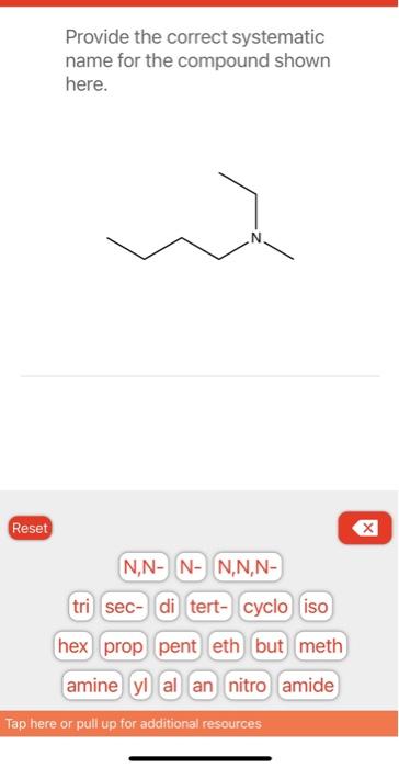 Solved Provide the correct systematic name for the compound | Chegg.com