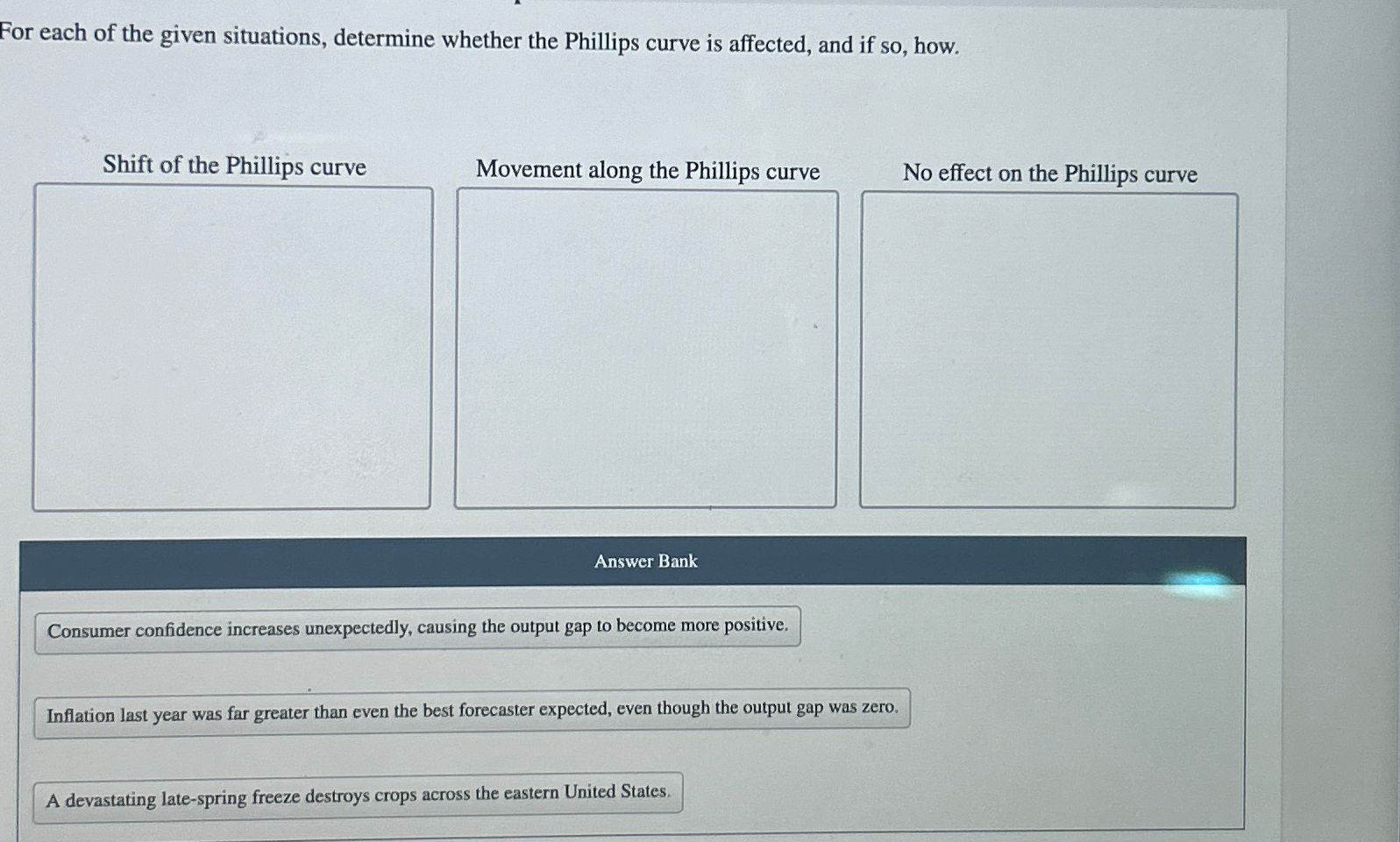 Solved For each of the given situations, determine whether | Chegg.com