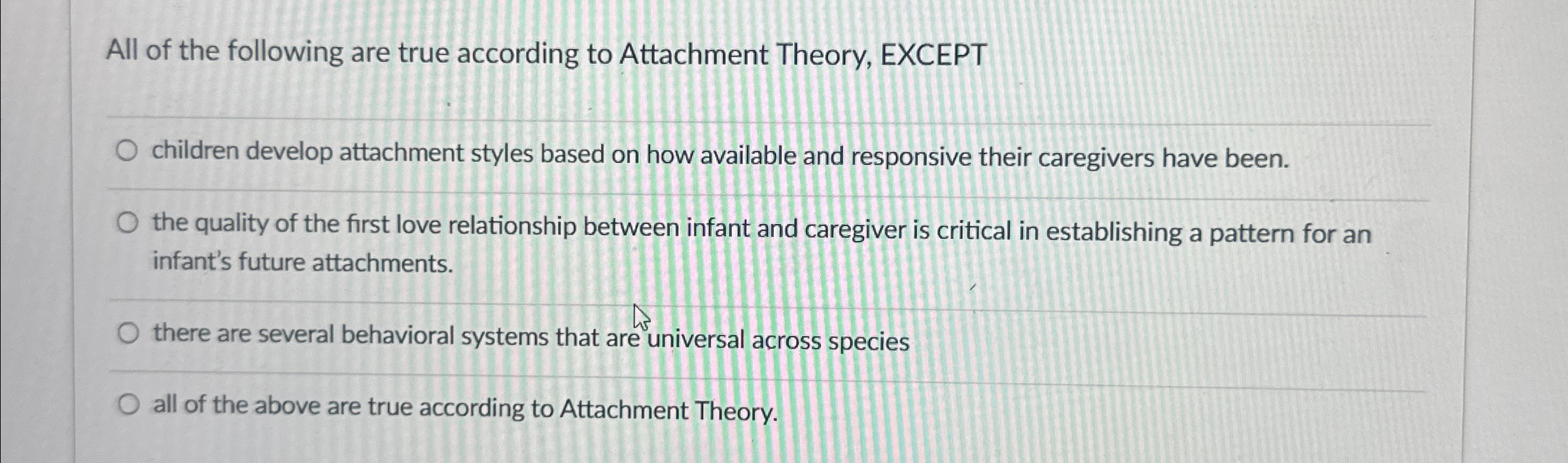 Solved All of the following are true according to Attachment | Chegg.com