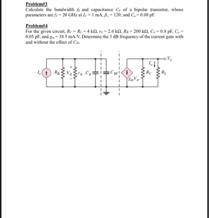 Solved The transistor parameters for the given circuit are | Chegg.com