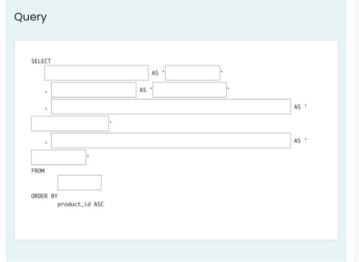 Solved Write a SQL query that satisfies the requirements | Chegg.com