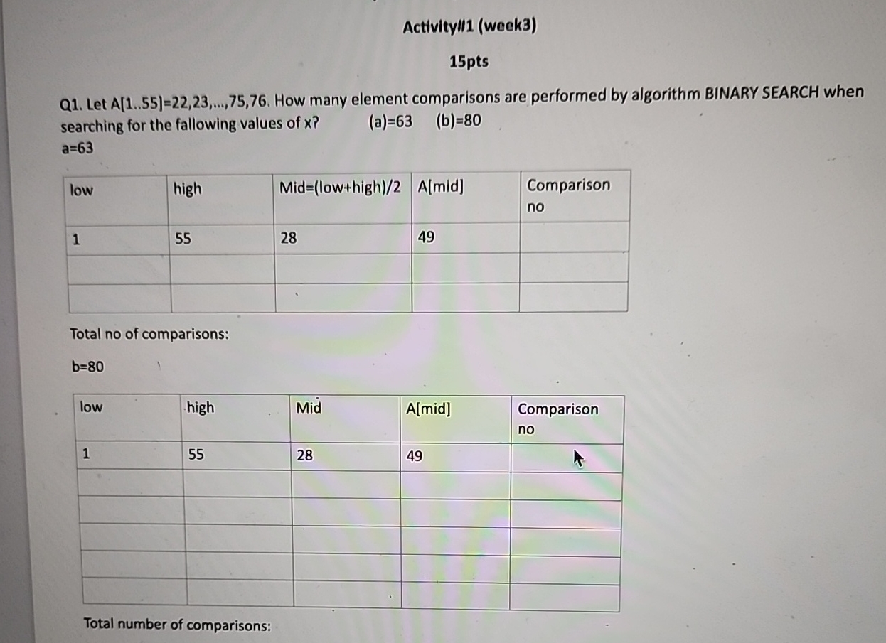Solved Activity III (week3)15ptsQ1. ﻿Let | Chegg.com
