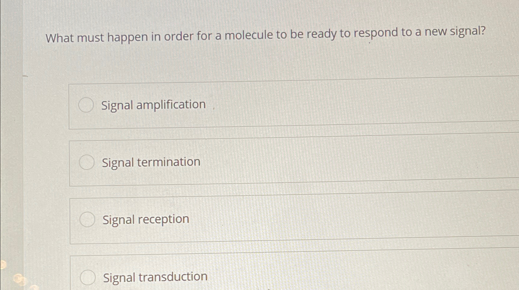 Solved What must happen in order for a molecule to be ready | Chegg.com