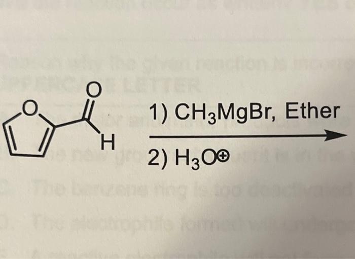 Solved 1) CH3MgBr, Ether 2) H3O⊕ | Chegg.com