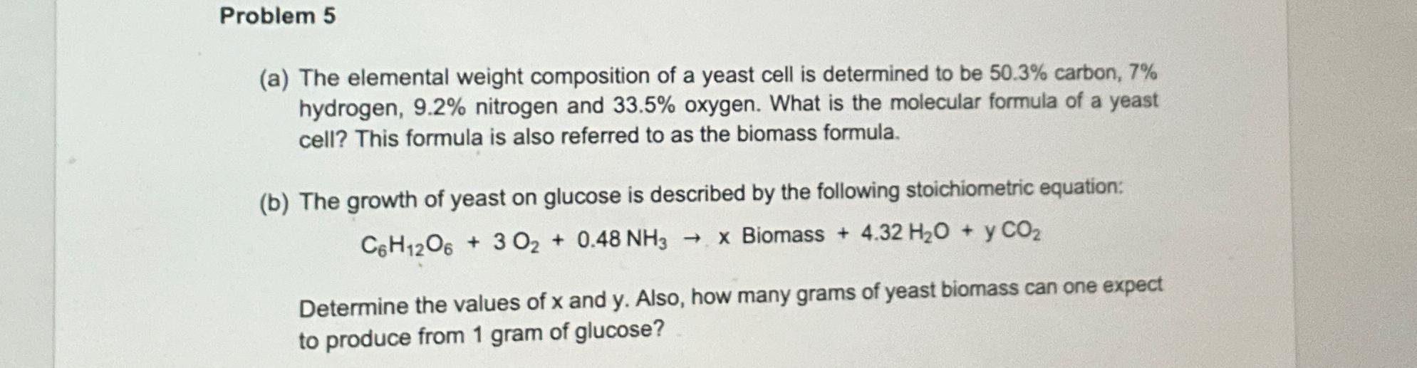 Solved Problem 5(a) ﻿The elemental weight composition of a | Chegg.com