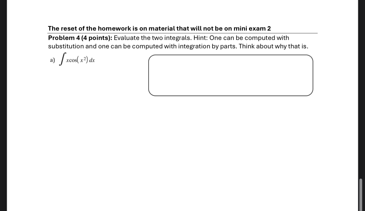 Solved The reset of the homework is on material that will | Chegg.com