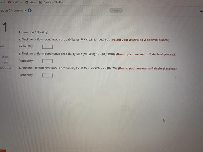 Solved YouTube Maps Question 1a - Pro... apter 7 Homework | Chegg.com Solved YouTube Maps Question 1a - Pro... apter 7 Homework | Chegg.com