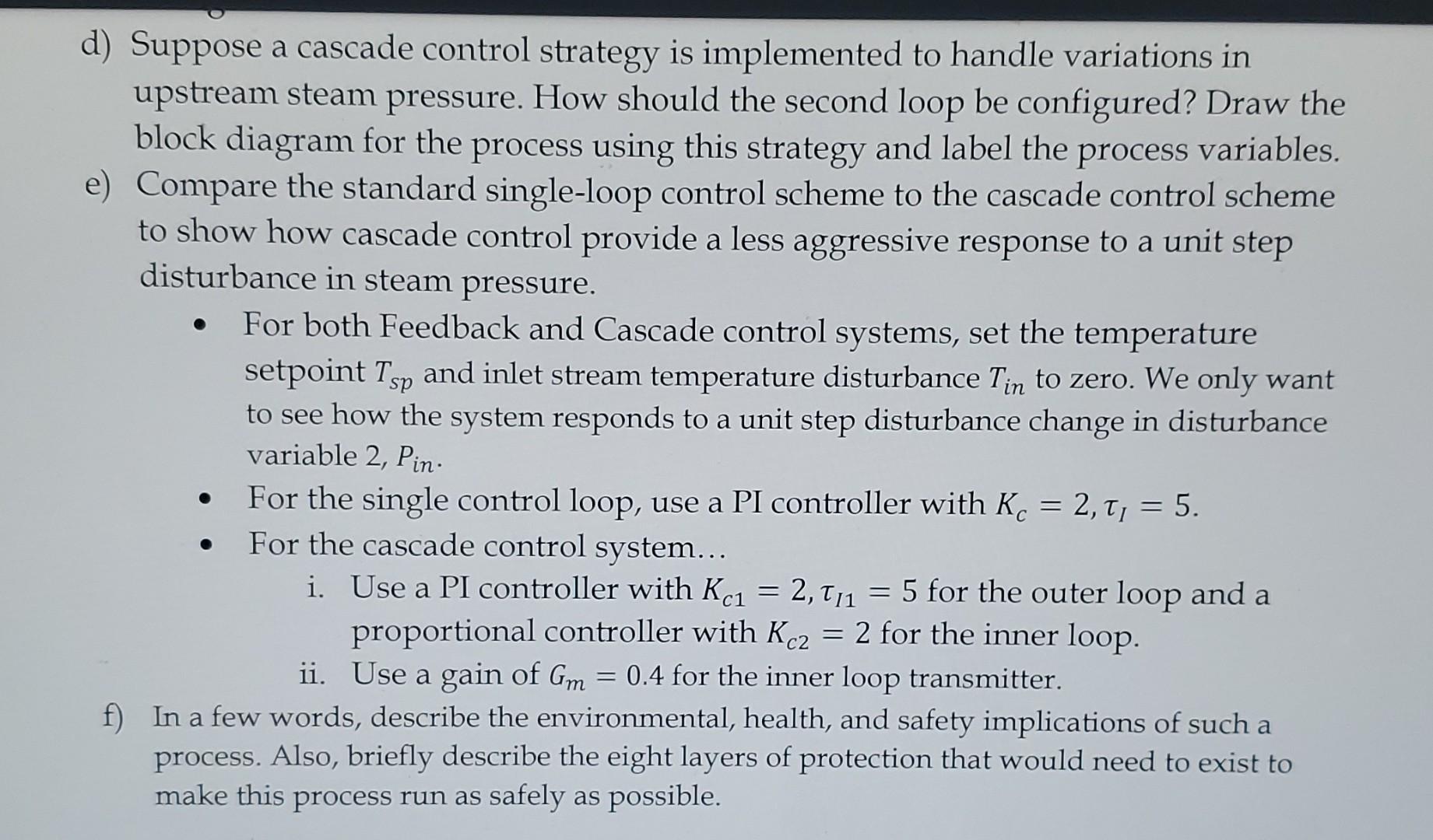 Solved A water tank heating process (shown below) controls | Chegg.com