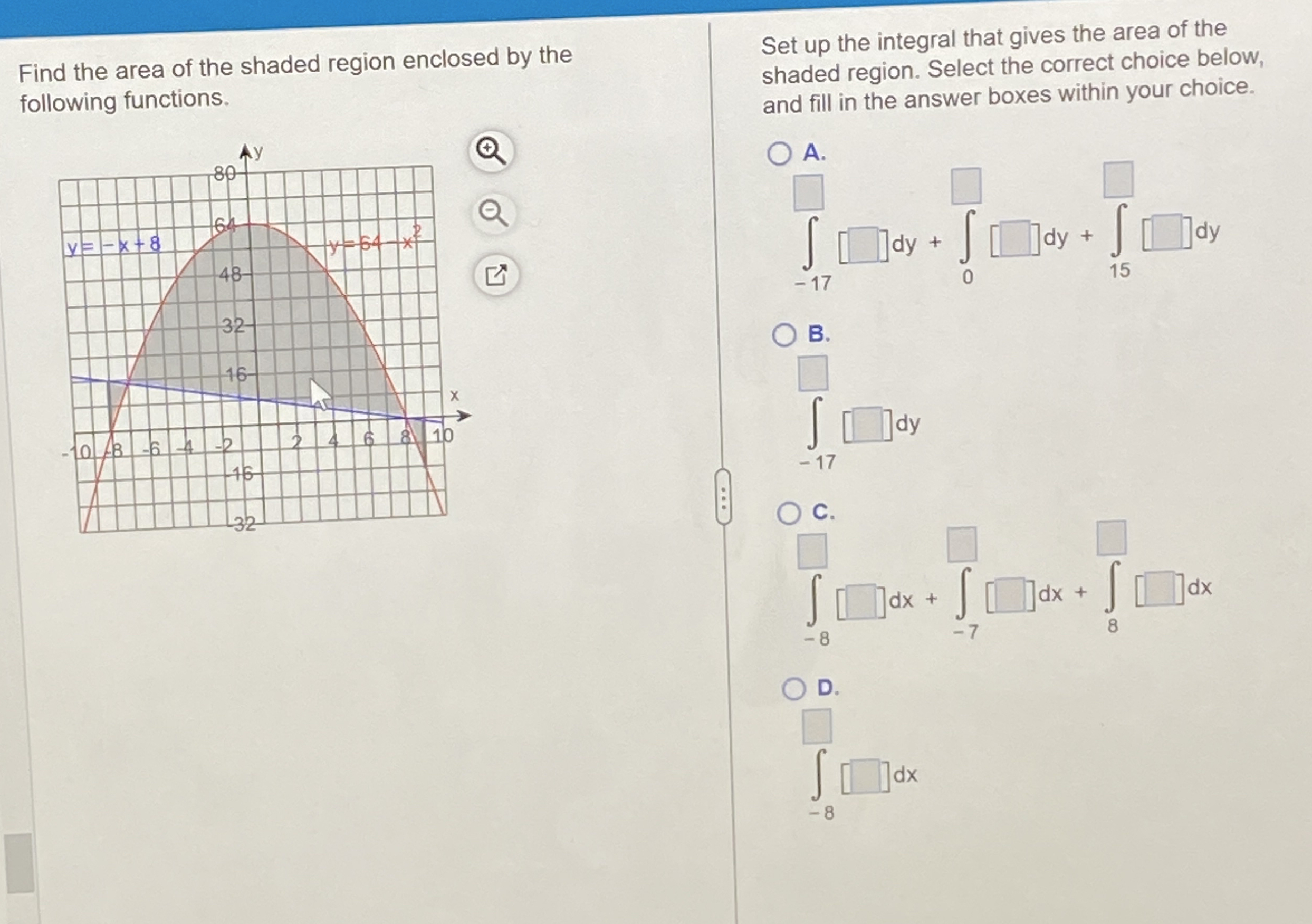 Solved Find the area of the shaded region enclosed by the | Chegg.com