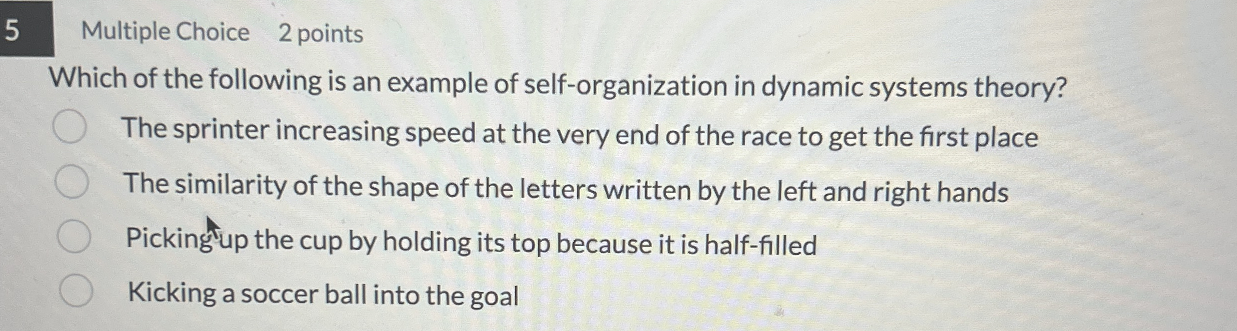 Solved 5Multiple Choice2 ﻿pointsWhich of the following is an | Chegg.com
