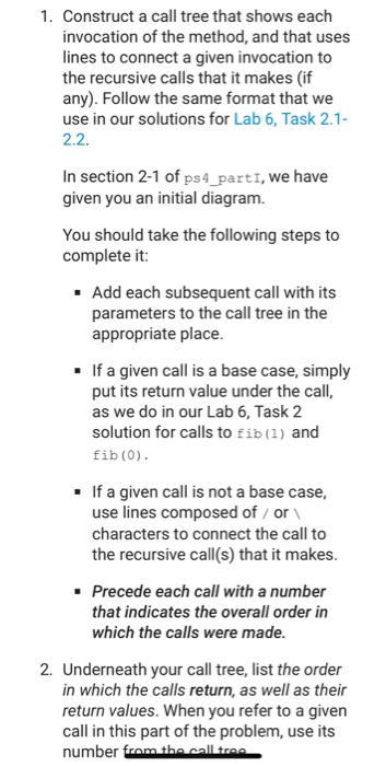Solved In this problem, you will draw such a call tree to | Chegg.com