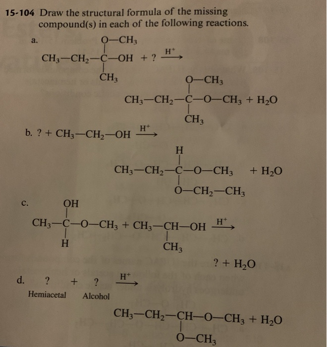 Solved Draw the structural formula of the hemiacetal formed | Chegg.com