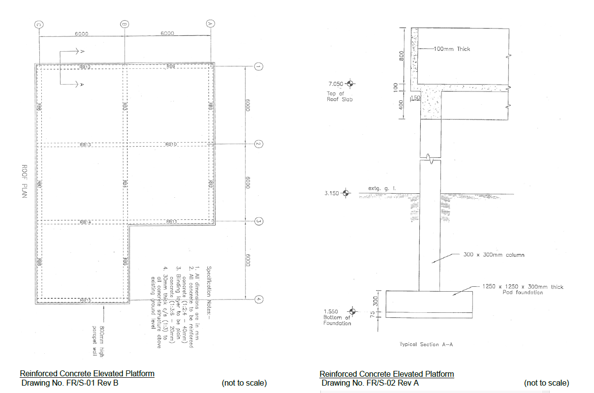 a) ﻿Reinforced Concrete Elevated PlatformReinforced | Chegg.com