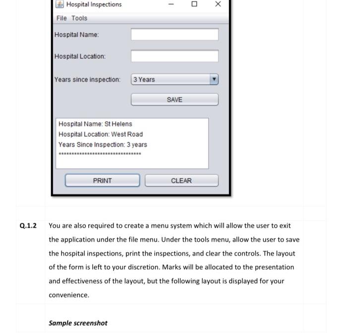 Solved Develop a Java GUI application that will capture a | Chegg.com