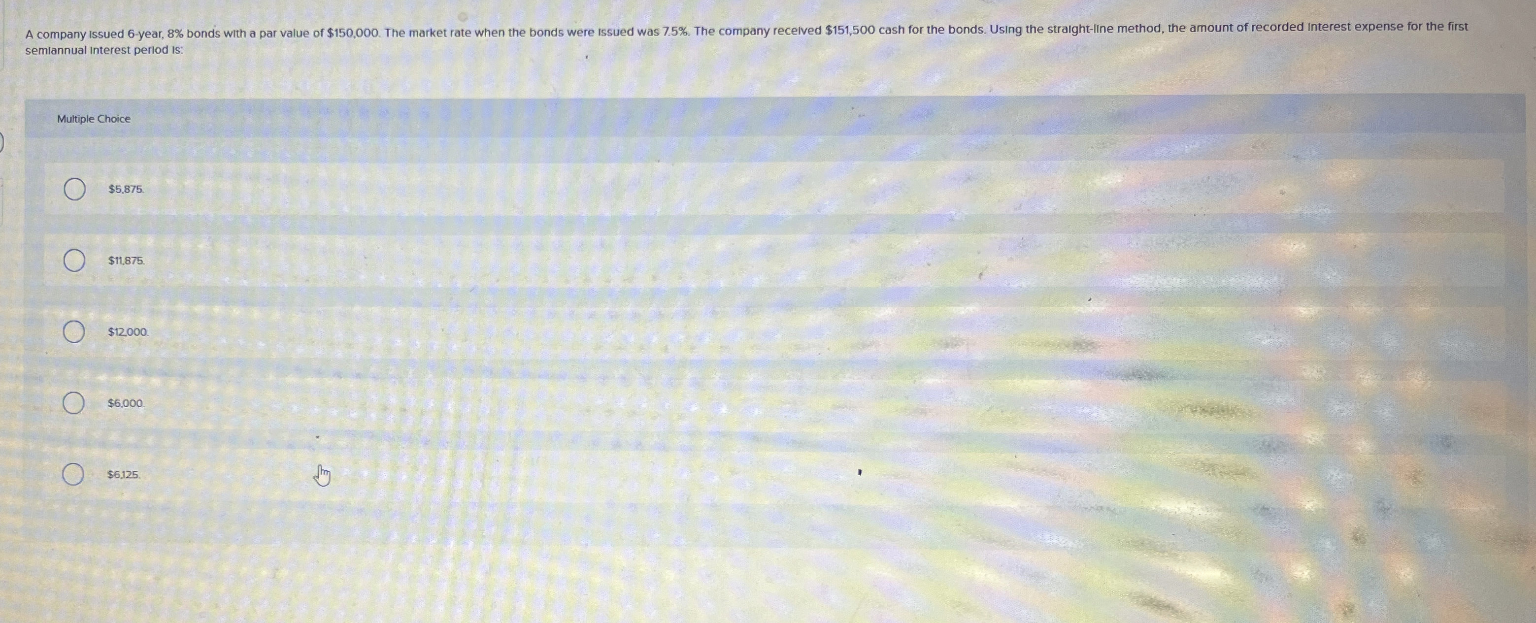 Solved semlannual interest period is:Multiple | Chegg.com