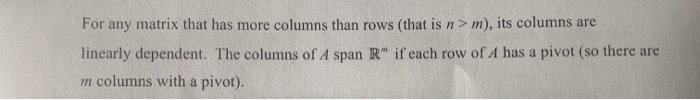 Solved If an mxn matrix A has columns a,, ay,...,,,then: (a) | Chegg.com