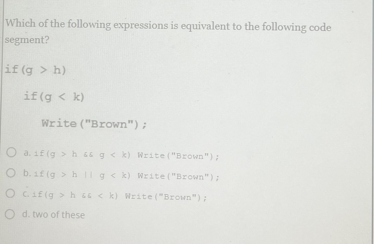 Solved Which of the following expressions is equivalent to | Chegg.com