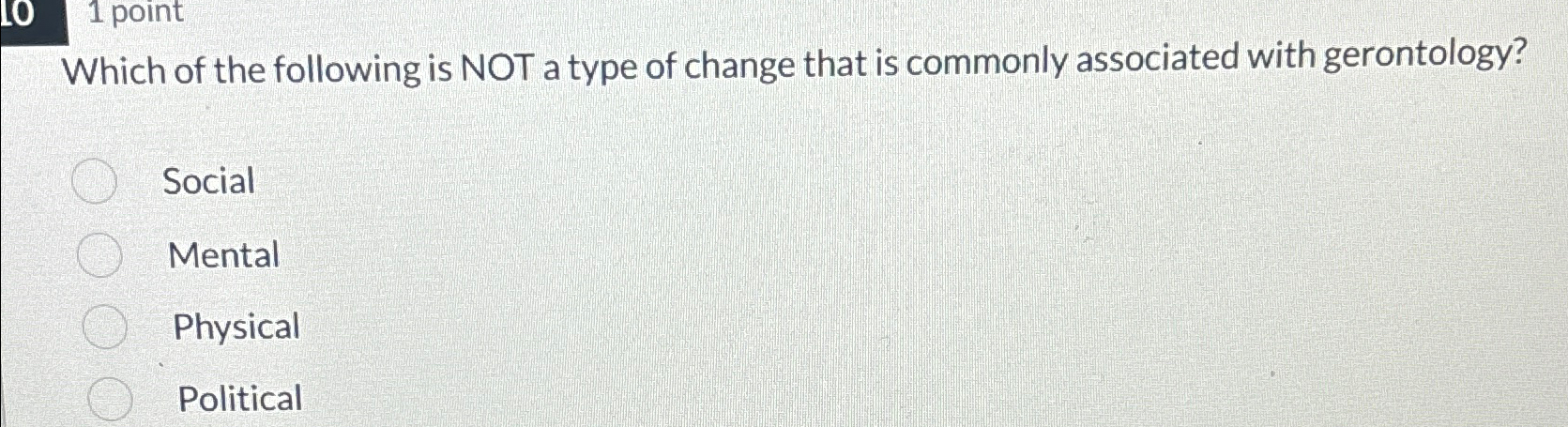Solved 1 ﻿pointWhich of the following is NOT a type of | Chegg.com