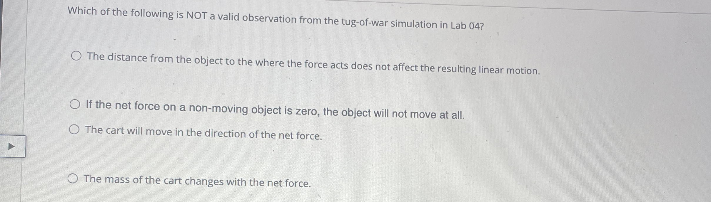 Solved Which of the following is NOT a valid observation | Chegg.com