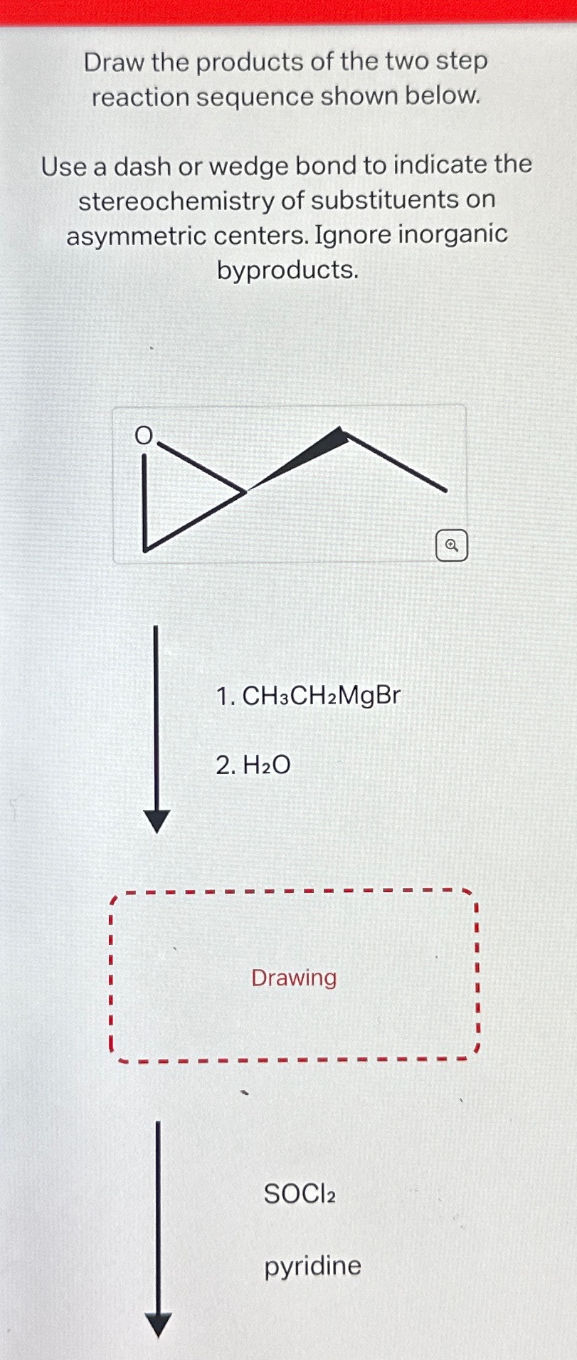 Solved Draw the products of the two step reaction sequence | Chegg.com