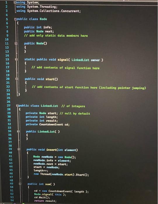 Solved Looking at the Main program first, a LinkedList | Chegg.com