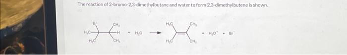 The reaction of 2-bromo-2,3-dimethylbutane and water | Chegg.com