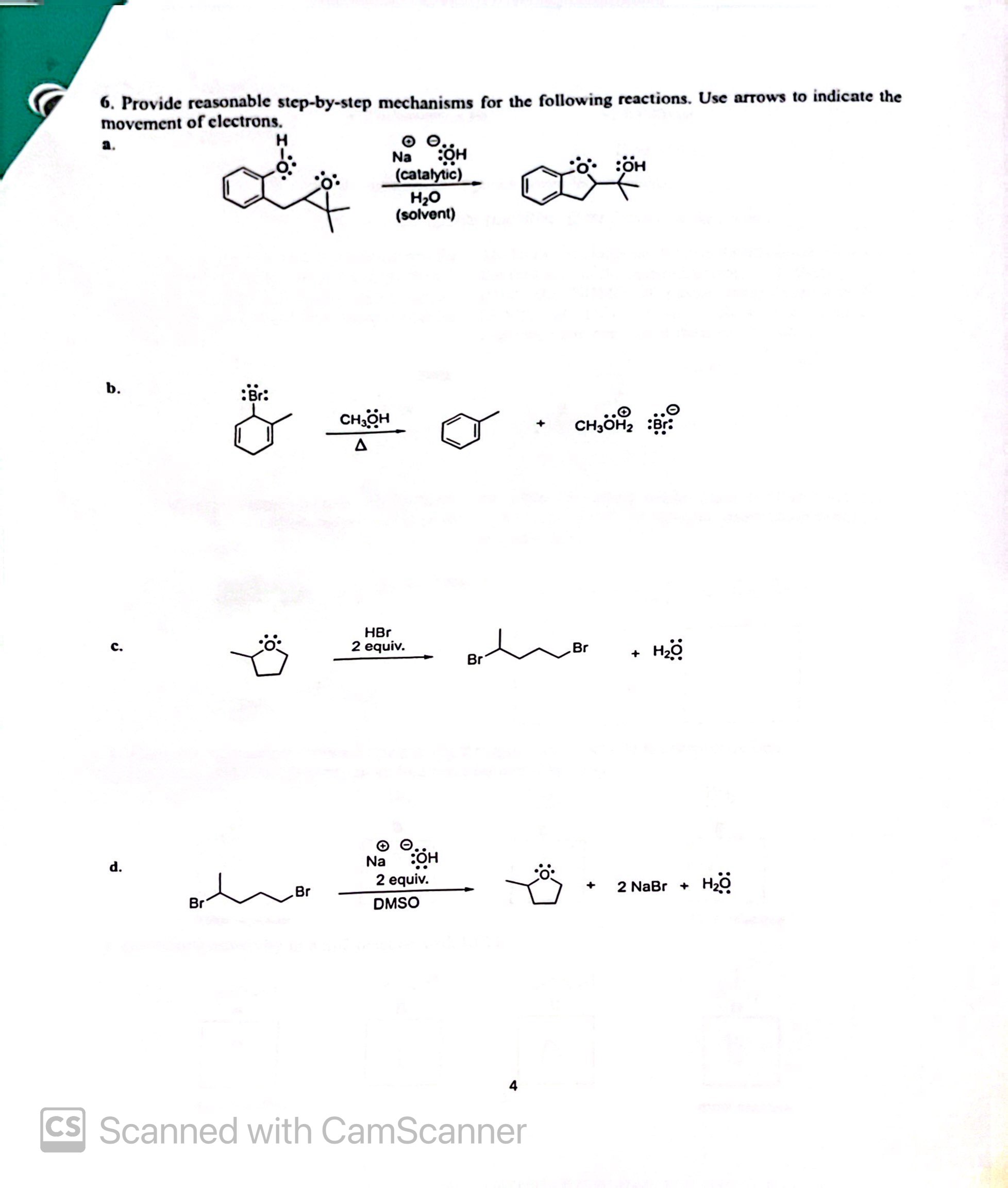 Solved Provide reasonable step-by-step mechanisms for the | Chegg.com