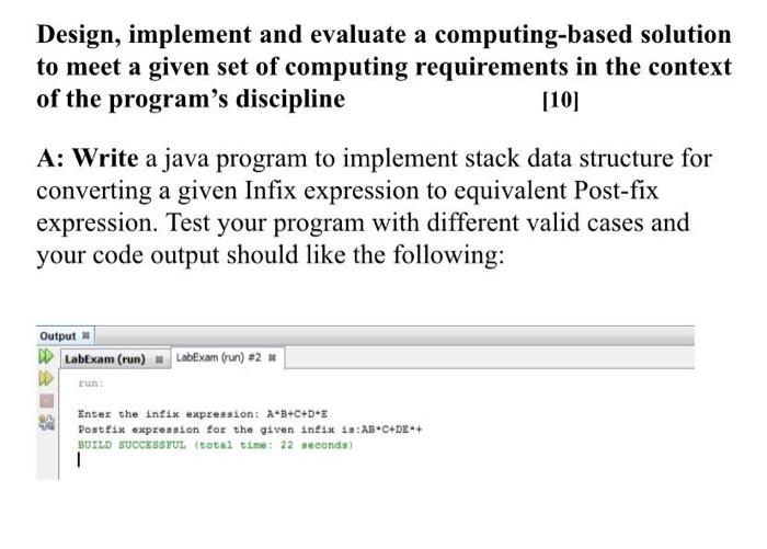 Solved Design, implement and evaluate a computing-based | Chegg.com