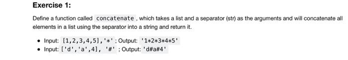 Solved Exercise 1 Define A Function Called Concatenate 3419