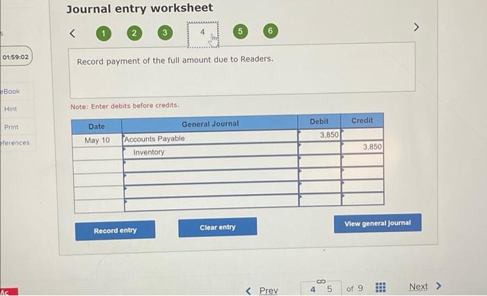 Solved Required information Exercise 6-9 (Algo) Record | Chegg.com
