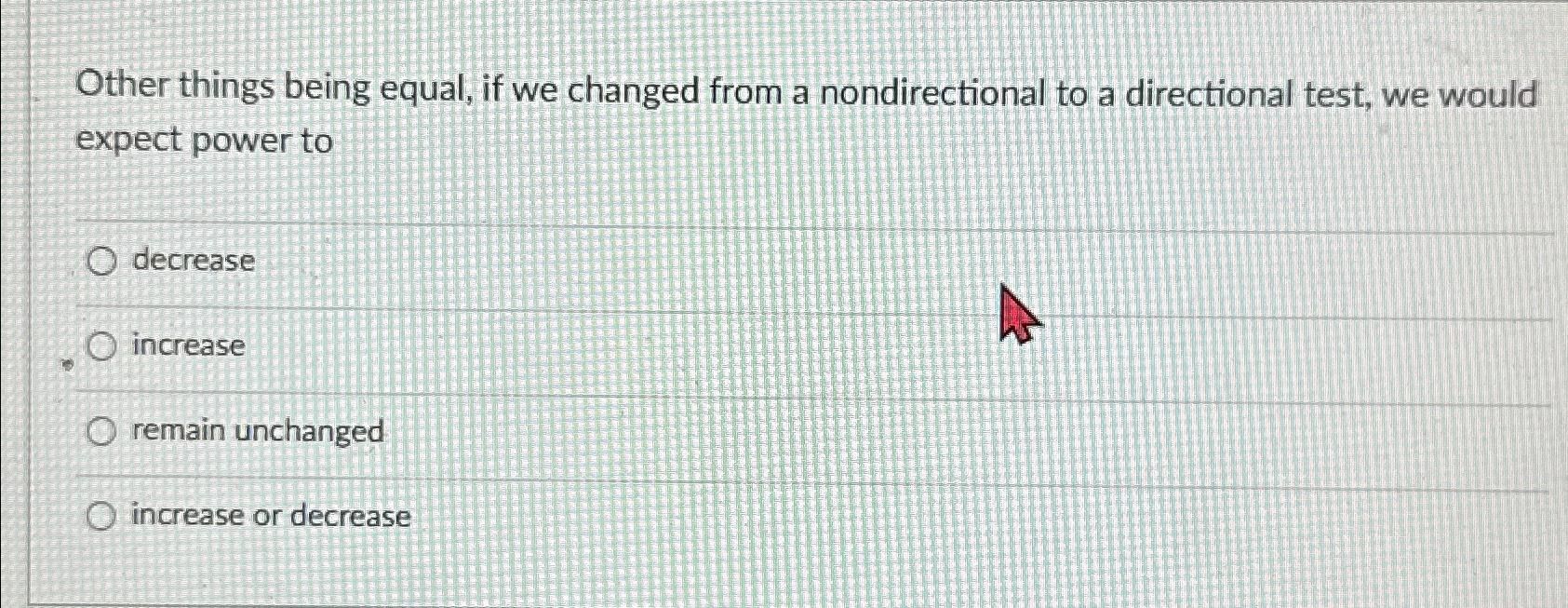 Solved Other things being equal, if we changed from a | Chegg.com